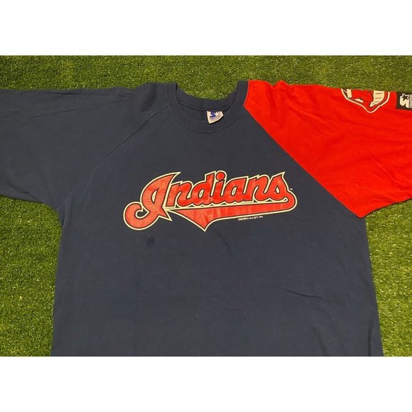 STARTER | Shirts | Vintage Starter Cleveland Indians Script Chief Wahoo Tshirt Large 99s Mlb ...